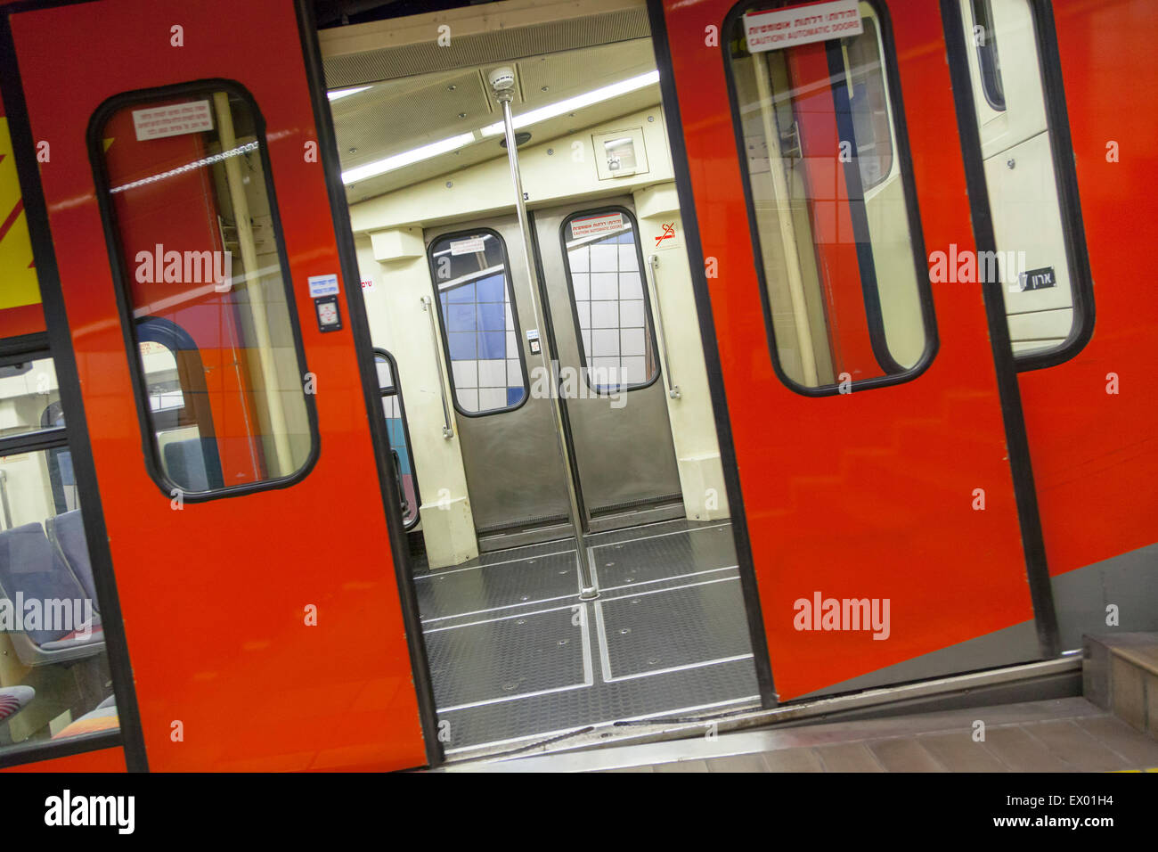 The Carmelit is an underground funicular railway in Haifa, Israel Stock ...