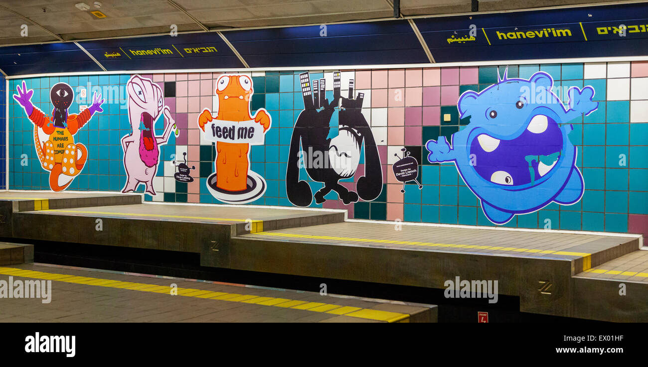 The Carmelit is an underground funicular railway in Haifa, Israel Stock ...