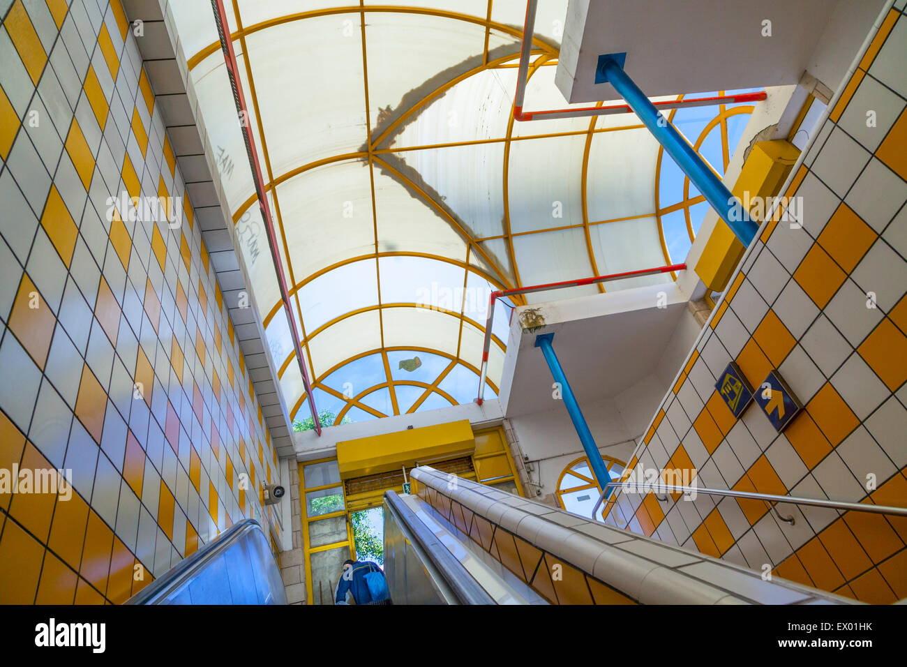 The Carmelit is an underground funicular railway in Haifa, Israel Stock ...