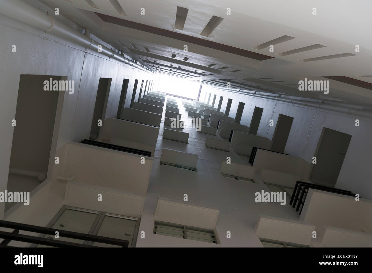 View from basement to void area building Stock Photo - Alamy