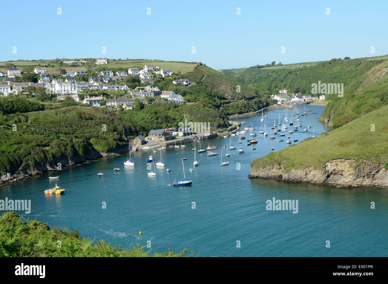 Solva harbour and village St Brides Bay Pembrokeshire coast national ...