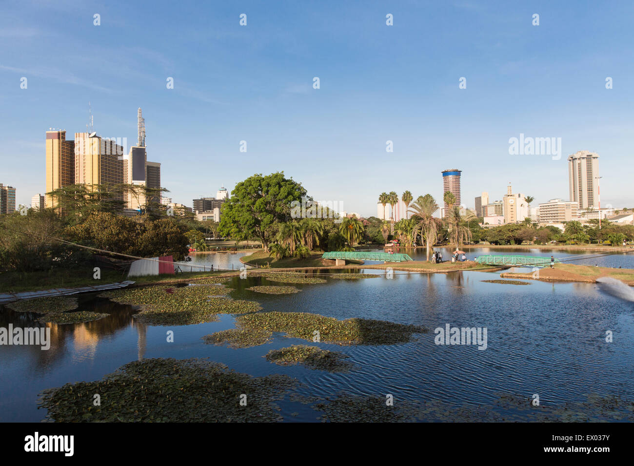 View of lake in front of nairobi skyline hi-res stock photography and ...