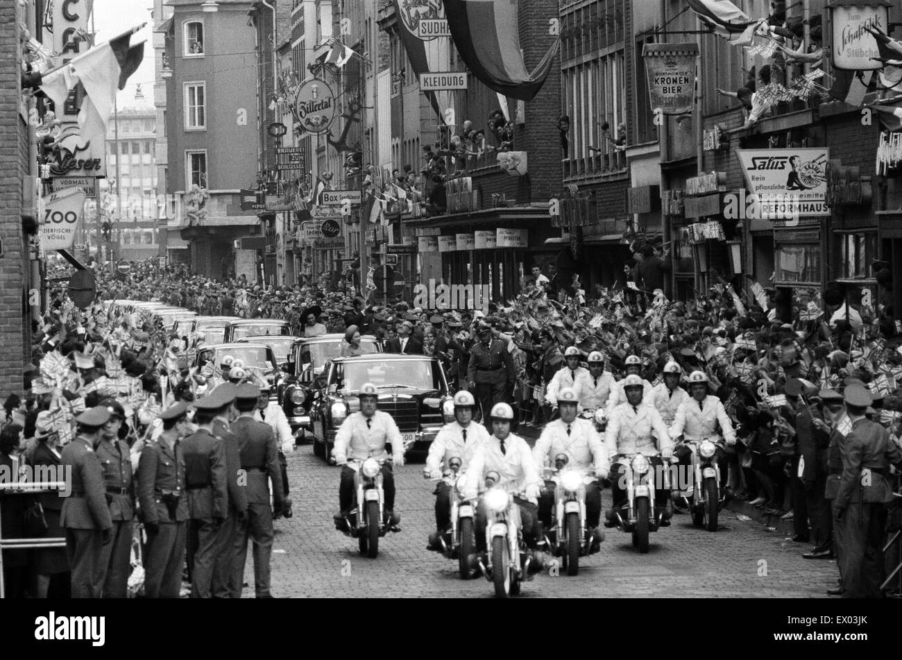 Queen Elizabeth II, during her visit to West Germany. Pictured in ...