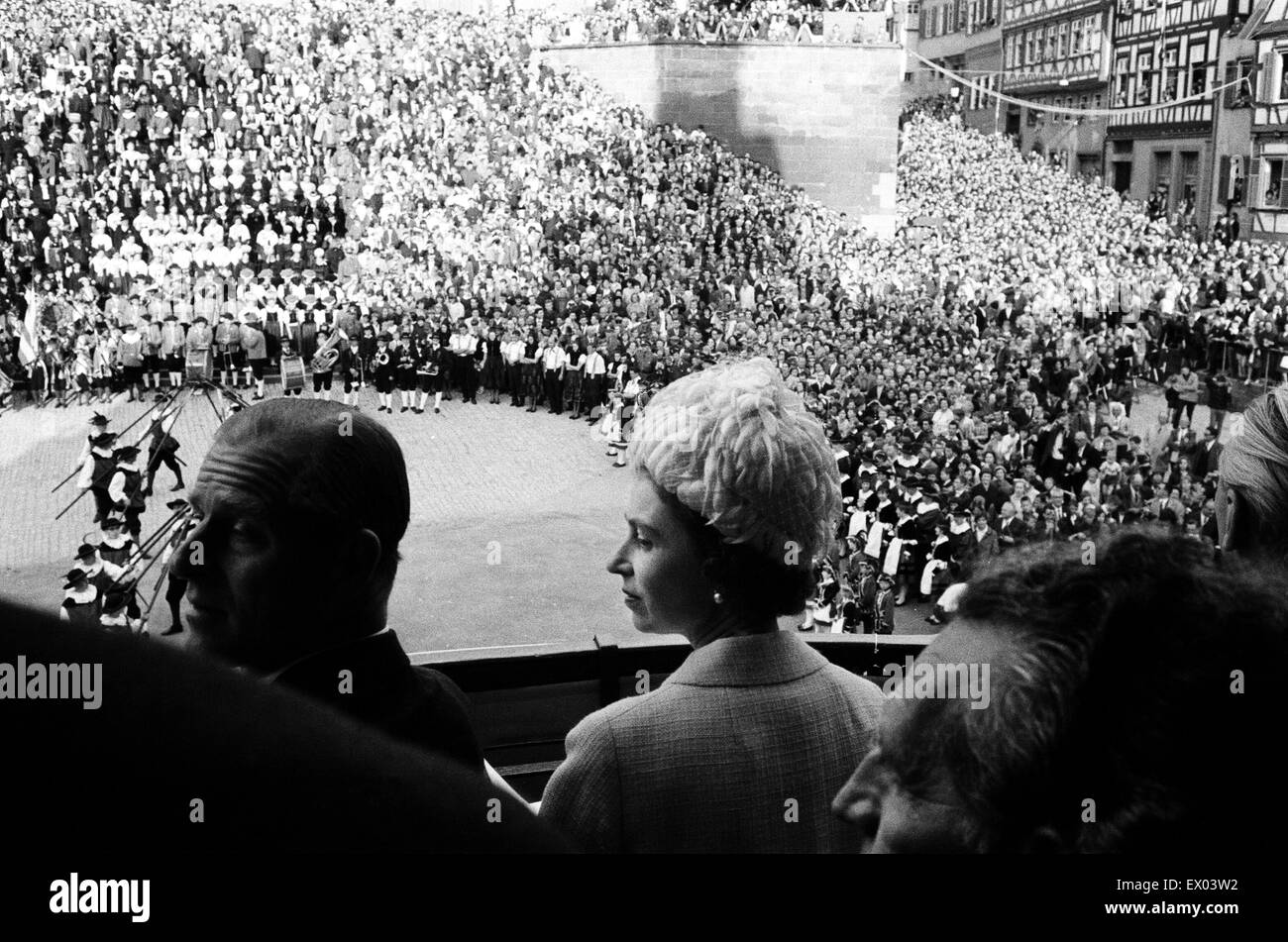 Queen Elizabeth II, during her visit to West Germany. Pictured at ...