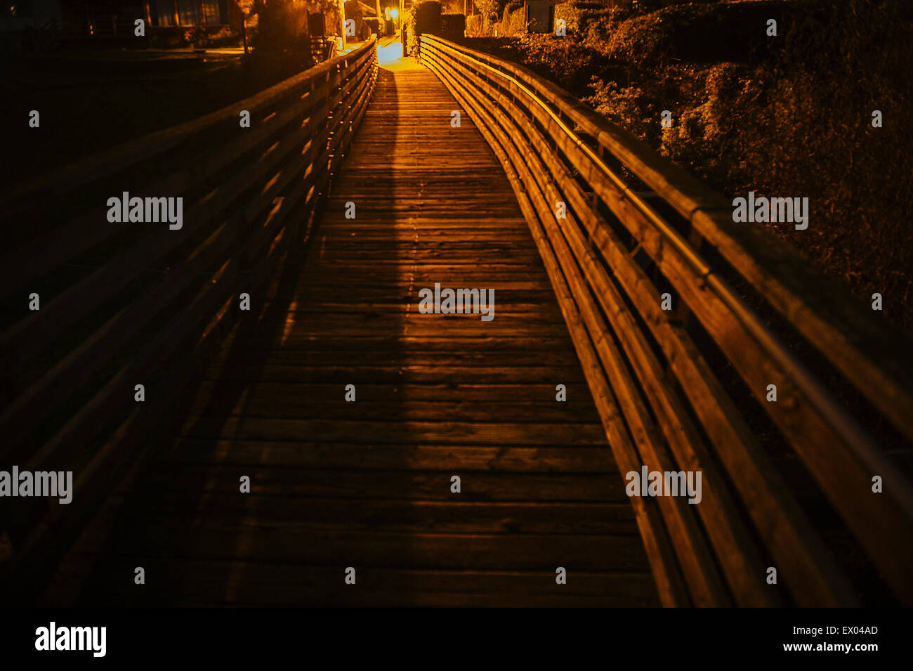 Wooden pier on Puget Sound waterfront, Seattle, Washington State, USA ...