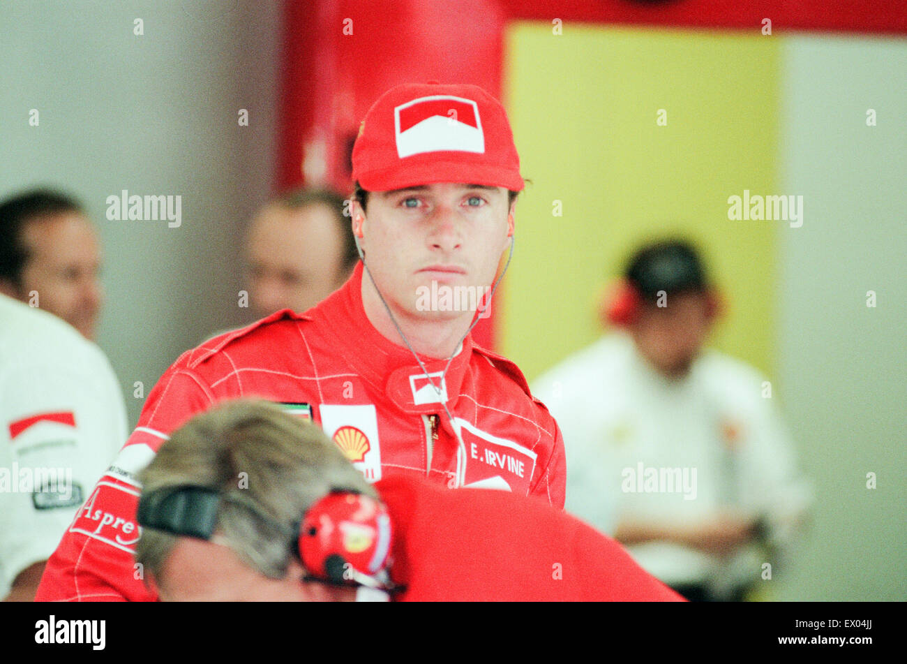 Eddie Irvine, Ferrari Motor Racing Driver, pictured at Qualifying ...