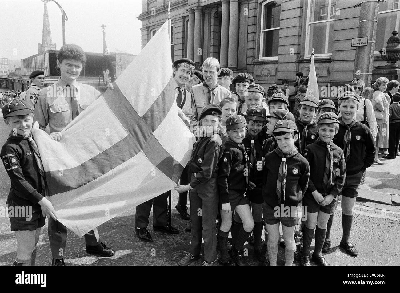 The 14th Huddersfield (Marsden) group lines up for the start of ...