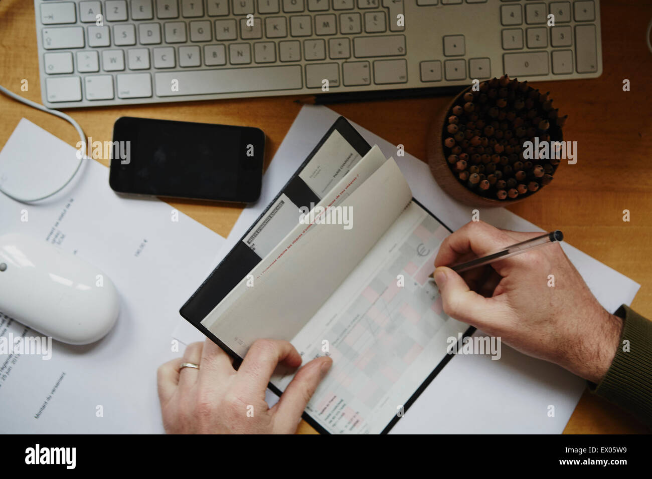 Cheque book pen hi-res stock photography and images - Alamy