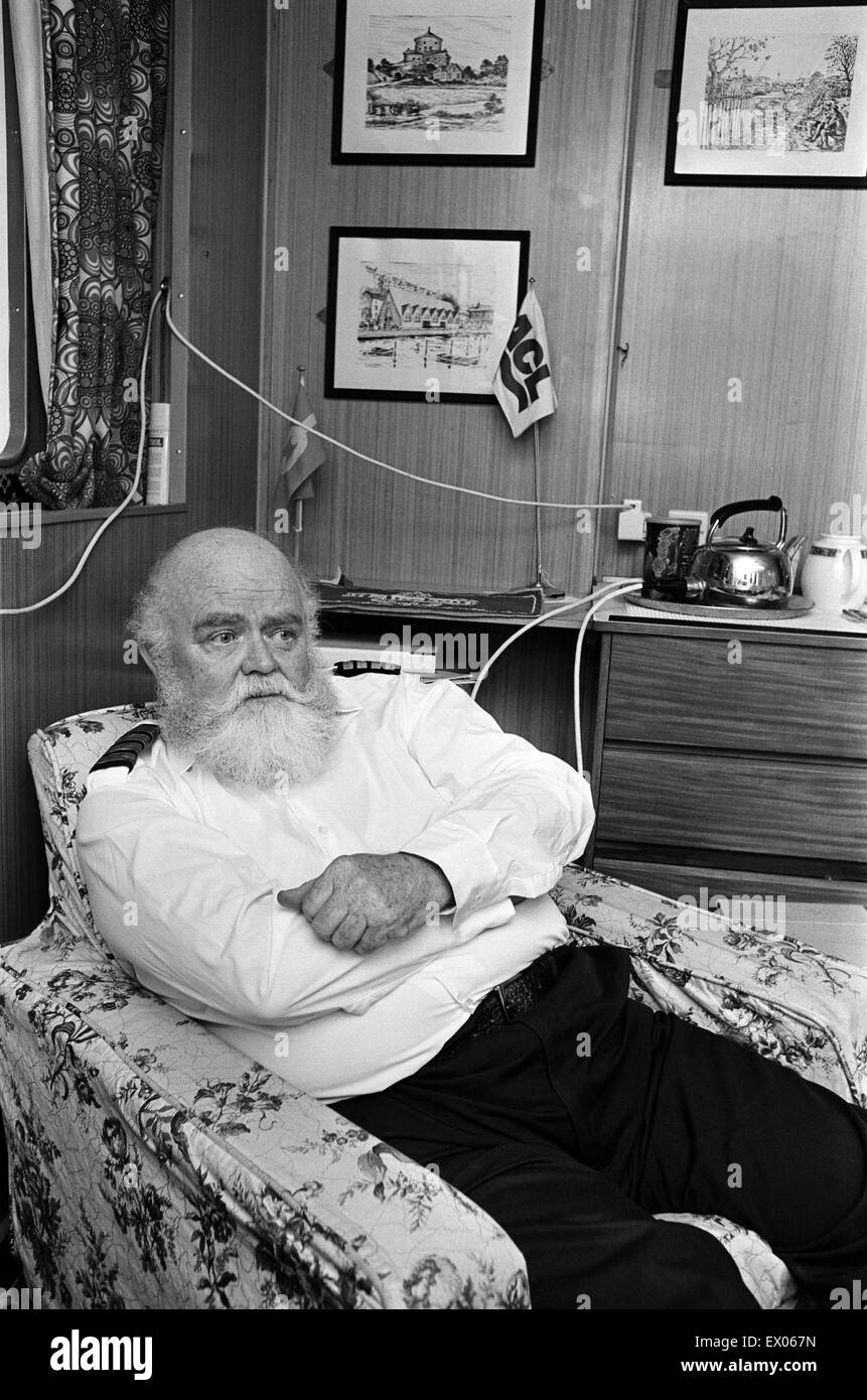 Captain Ian North of the Atlantic Conveyor, a British merchant navy ...