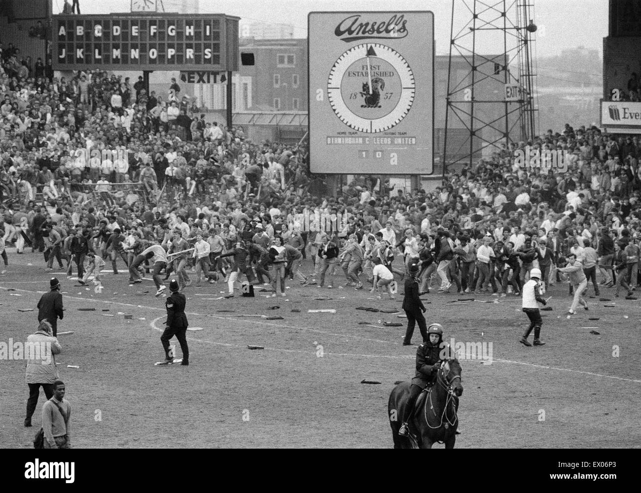 Violent fans football Black and White Stock Photos & Images - Alamy