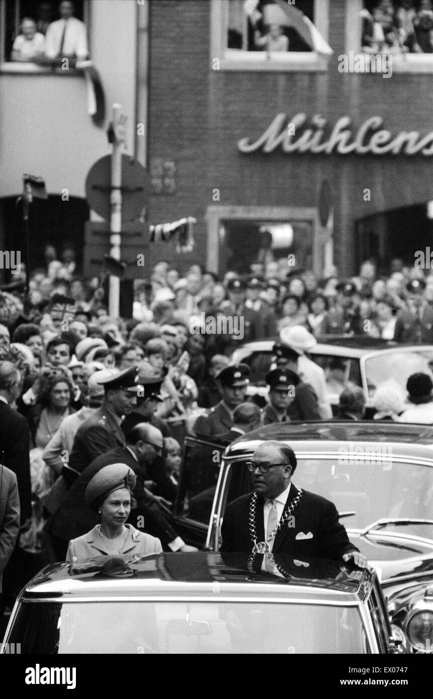 Queen Elizabeth II, during her visit to West Germany. Pictured in ...