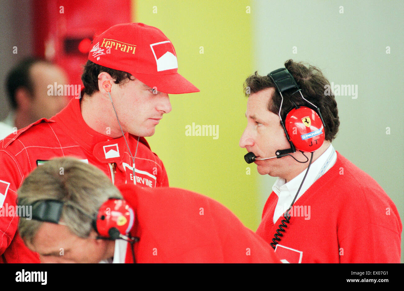 Eddie Irvine, Ferrari Motor Racing Driver, pictured at Qualifying ...