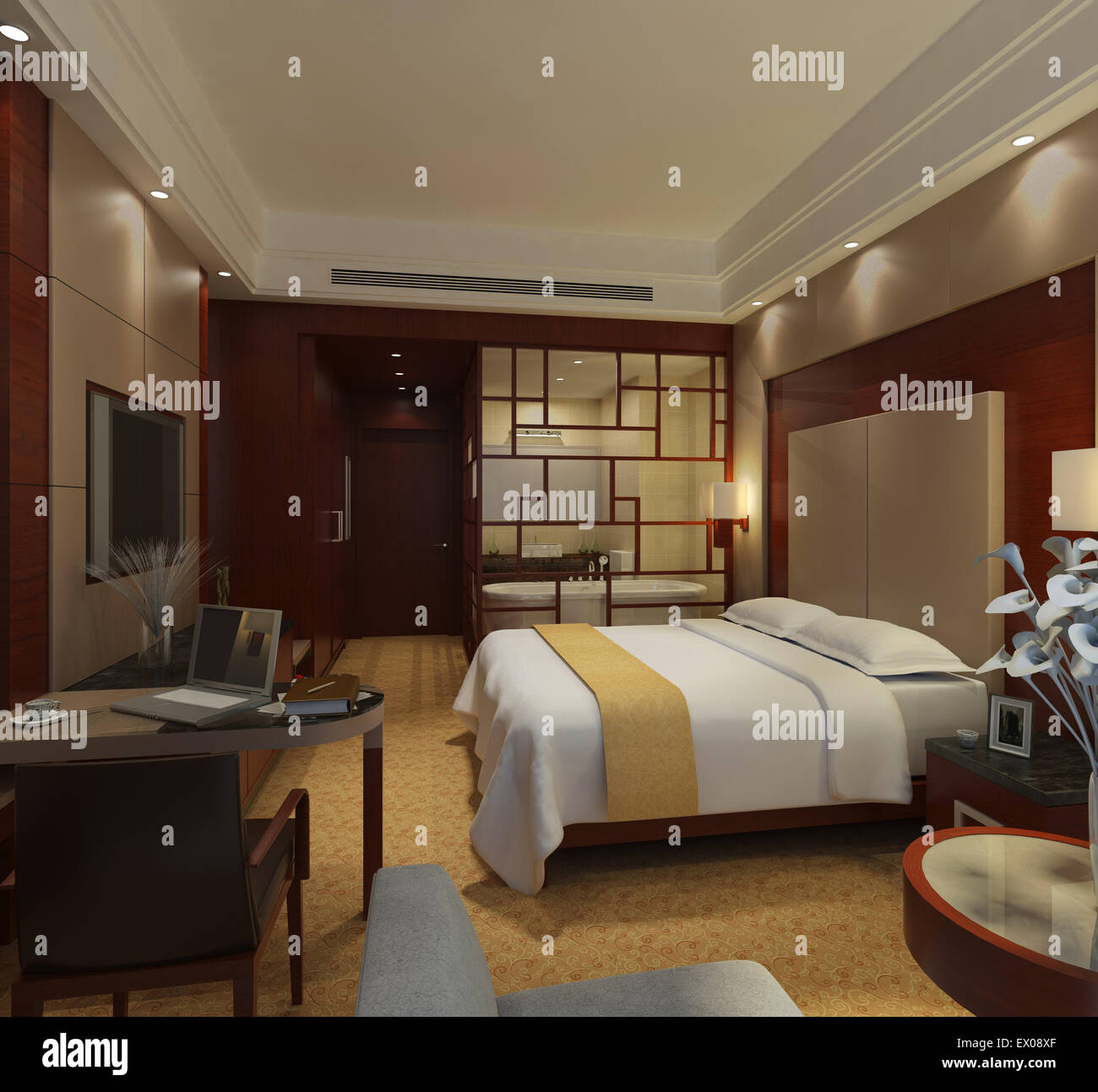 Office Photorealistic Render Stock Photo - Alamy