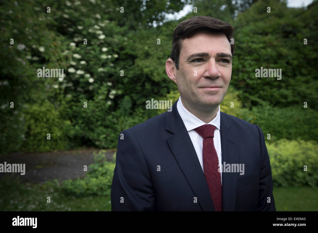 Andy Burnham MP, pictured at his home in his Leigh constituency. Andy ...
