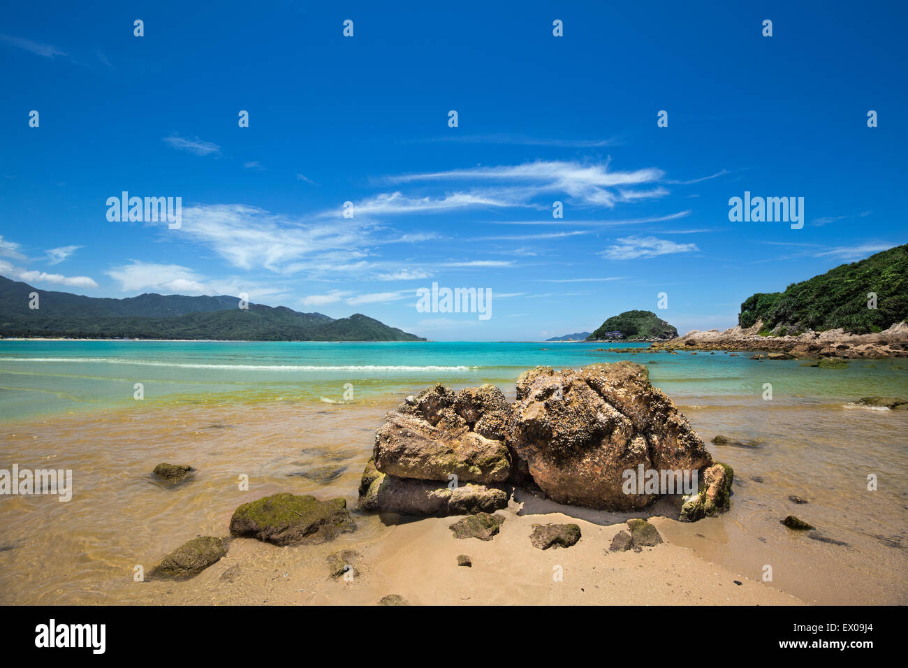 Island rock sea sky stone hi-res stock photography and images - Alamy