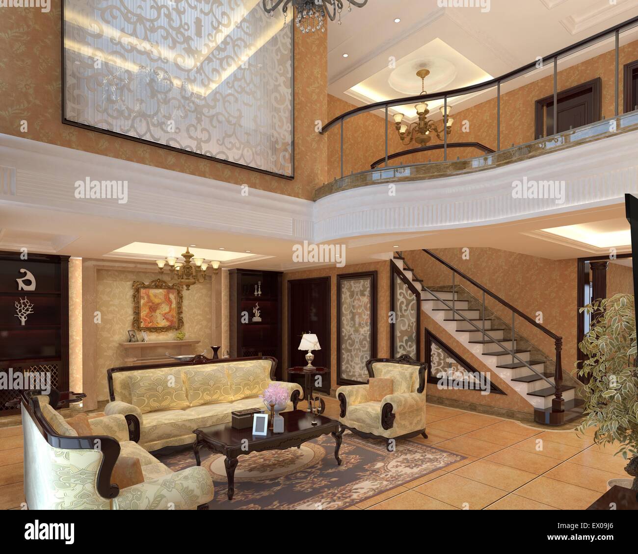 Office Photorealistic Render Stock Photo - Alamy