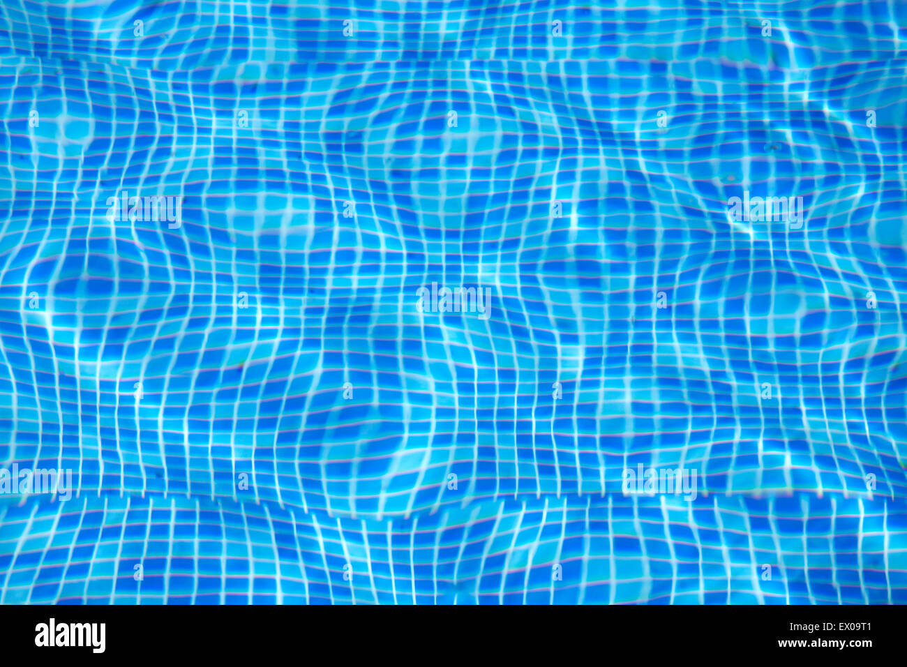 Beautiful azure turquoise colored clear transparent pool water out of ...