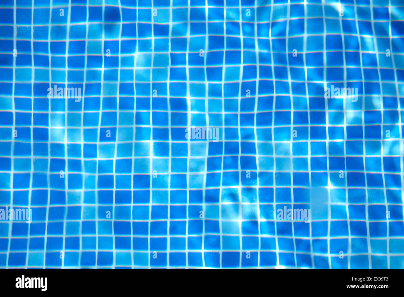 Beautiful azure turquoise colored clear transparent pool water out of ...