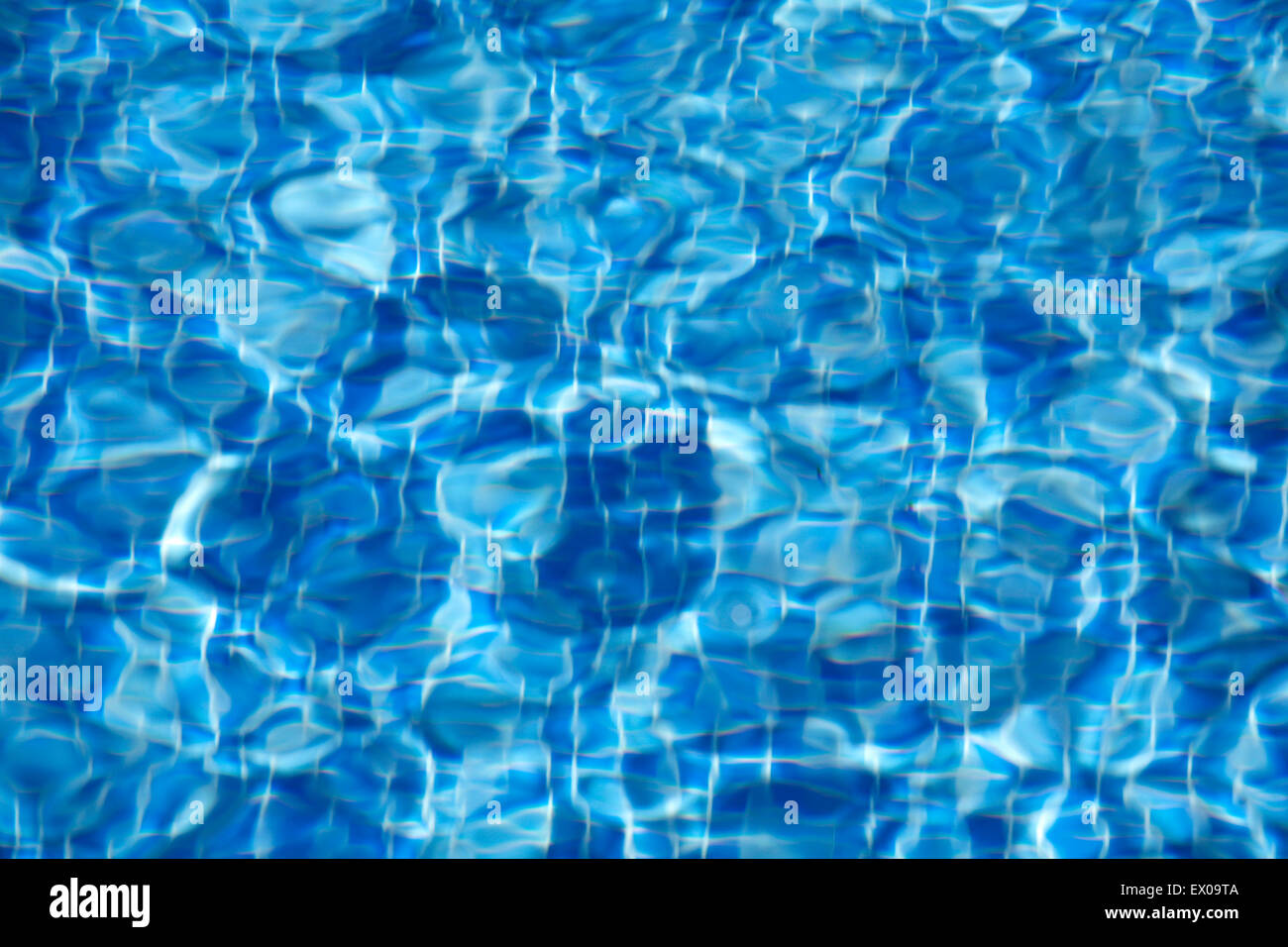 Beautiful azure turquoise colored clear transparent pool water out of ...