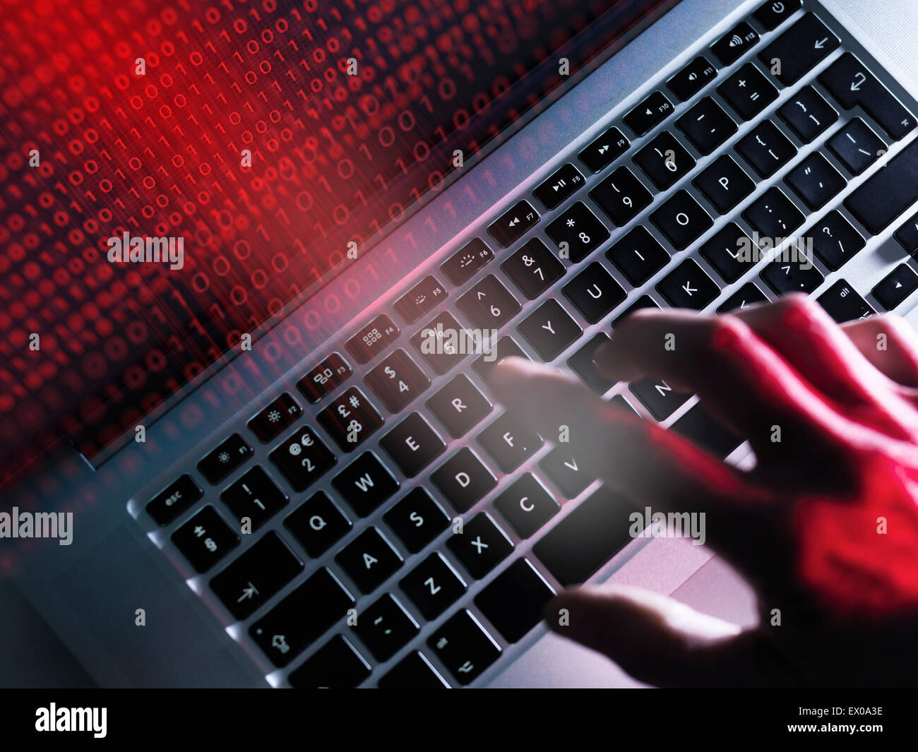 Computer being corrupted Stock Photo - Alamy