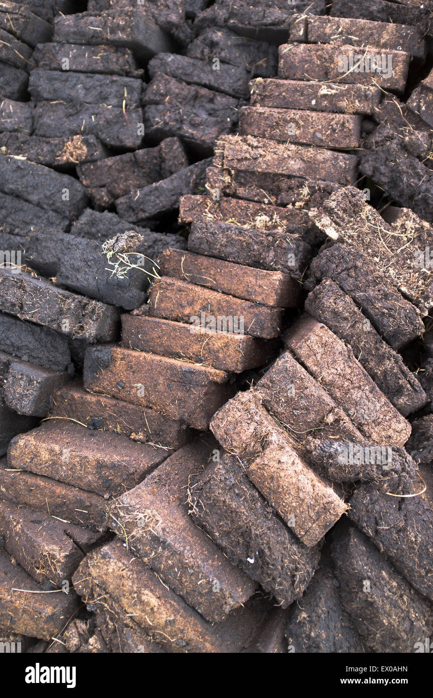 dh Peat bank PEAT UK Cut peat sod turf fuel peat stack cutting scotland ...
