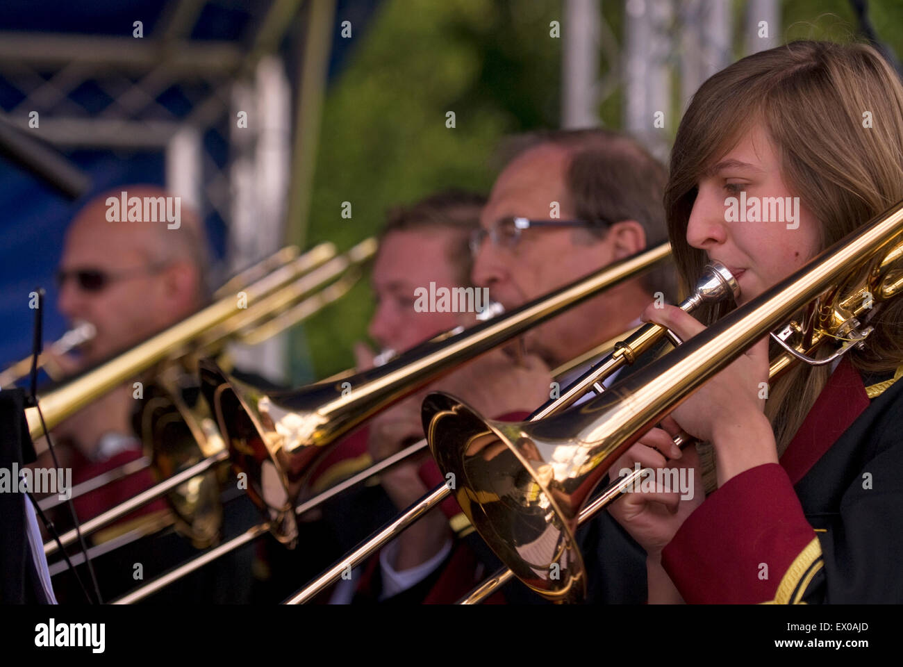 Members of Liss Band playing at the Farewell to the Garrison Festival ...