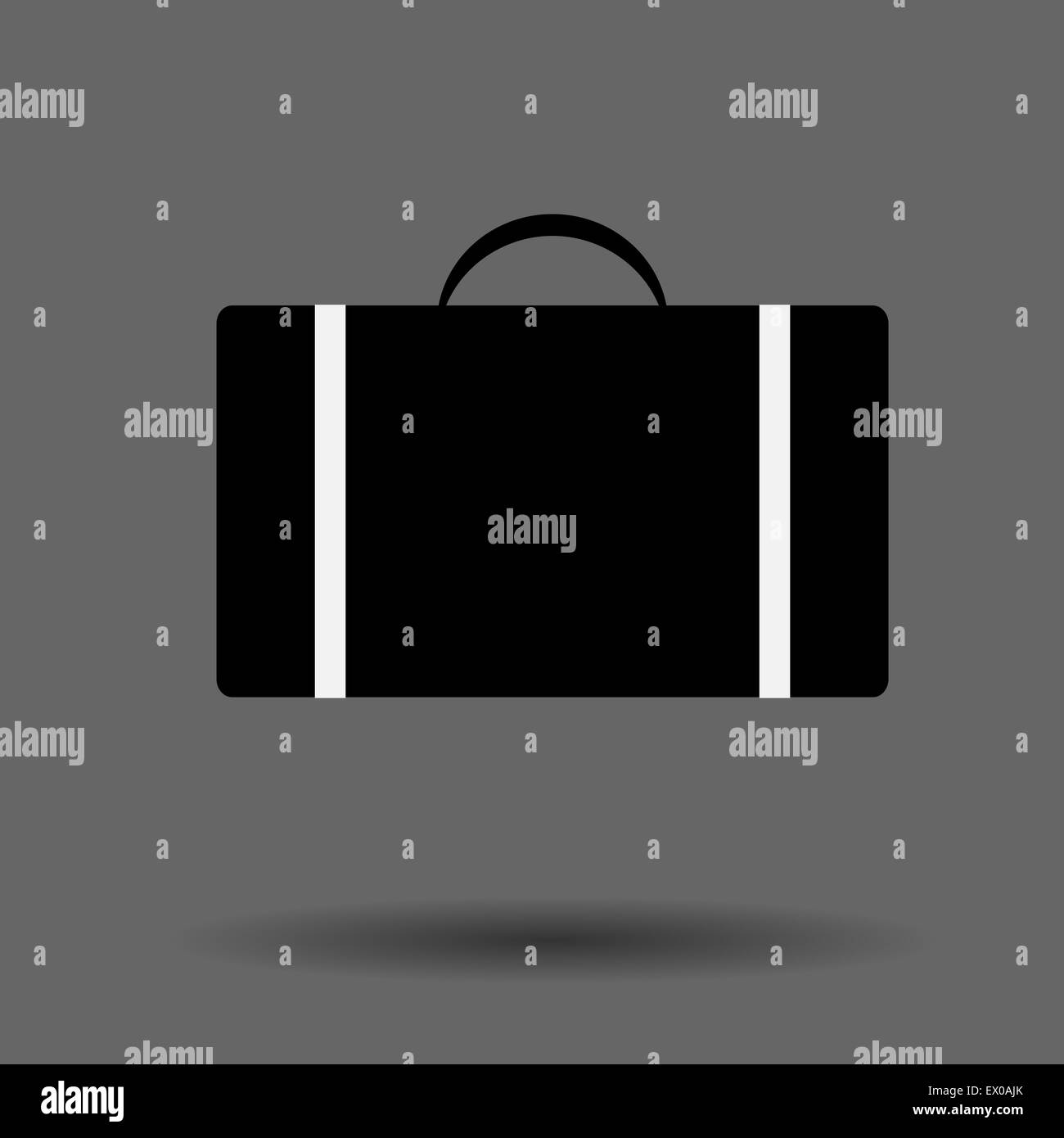 Case icon. Suitcase and travel, luggage isolated, briefcase and ...