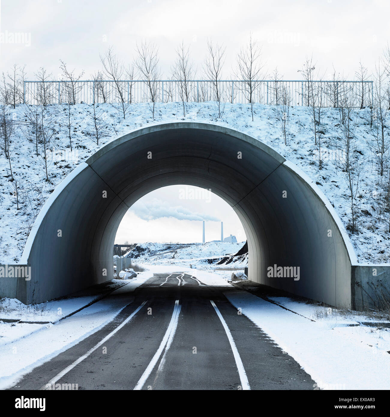 Road going through tunnel Stock Photo - Alamy