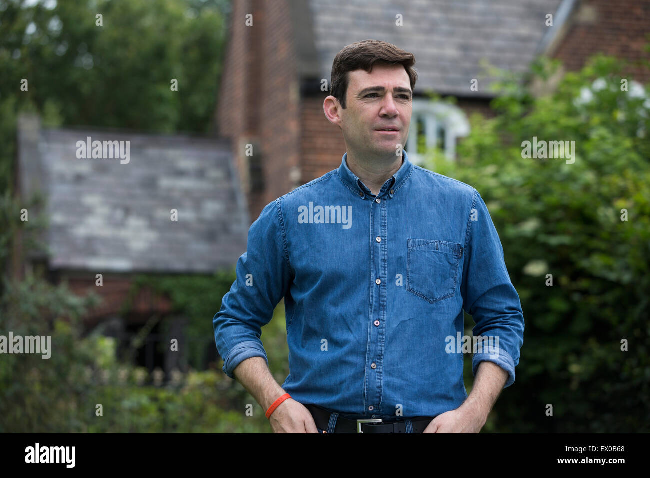 Andy Burnham MP, pictured at his home in his Leigh constituency. Andy ...