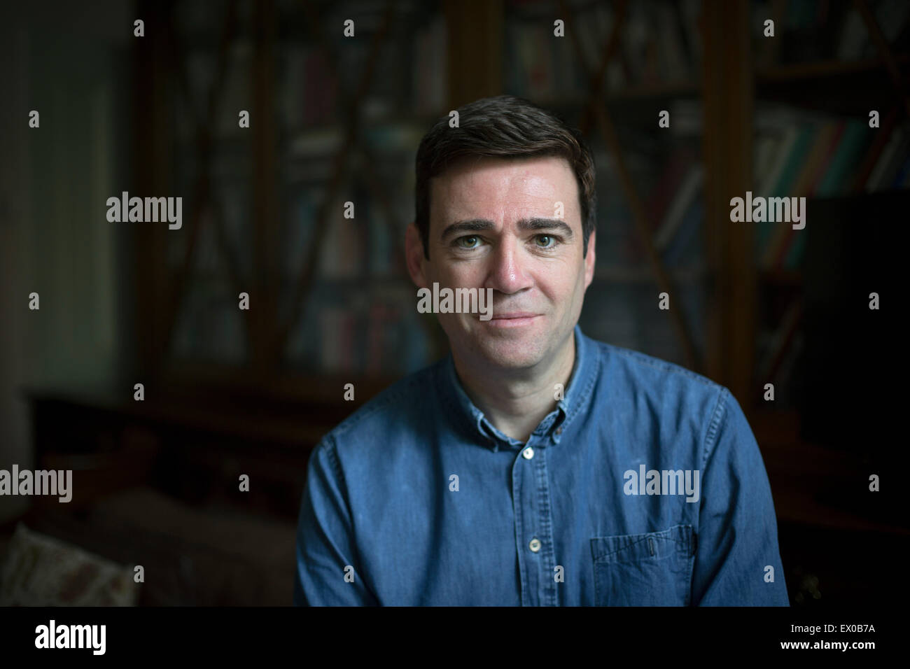 Andy Burnham MP, pictured at his home in his Leigh constituency. Andy ...