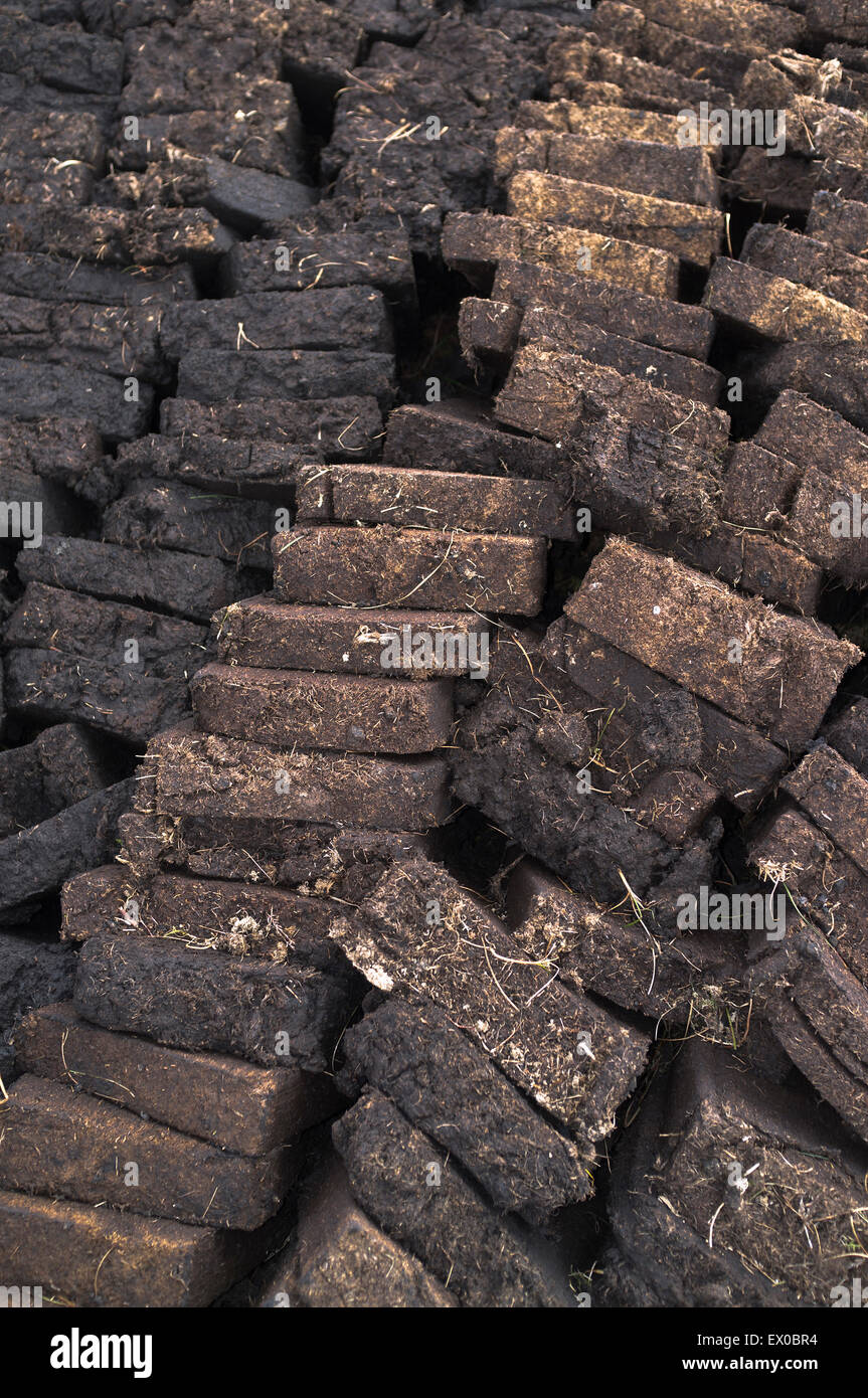 dh Peat bank PEAT UK Cut peat sod turf fuel peat stack cutting scotland ...