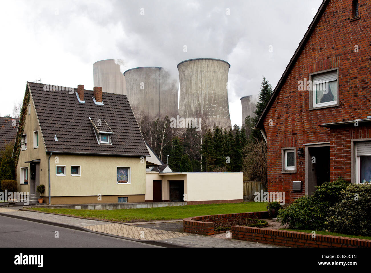 Europe, Germany, North Rhine-Westphalia, Bergheim, brown coal power ...