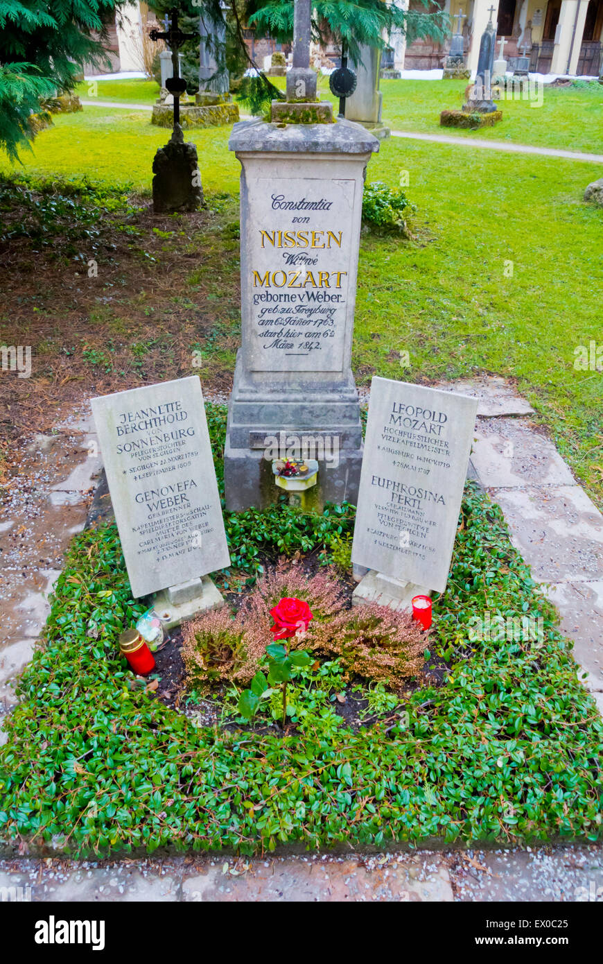 Mozart family grave, St Sebastians Friedhof, St Sebastian's churchyard ...