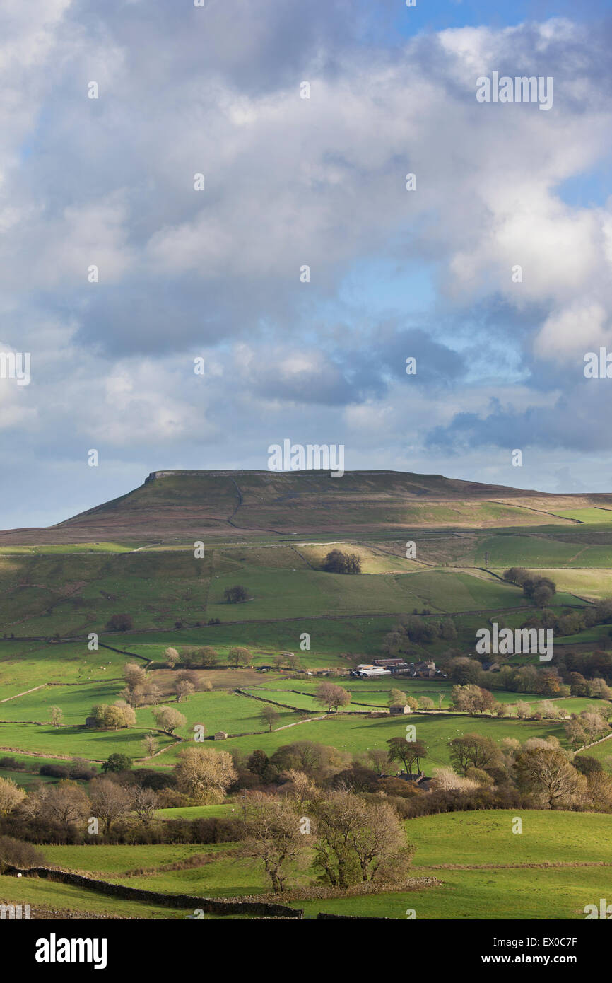 Addleborough Hill, Wensleydale, Yorkshire Dales, North Yorkshire, UK ...