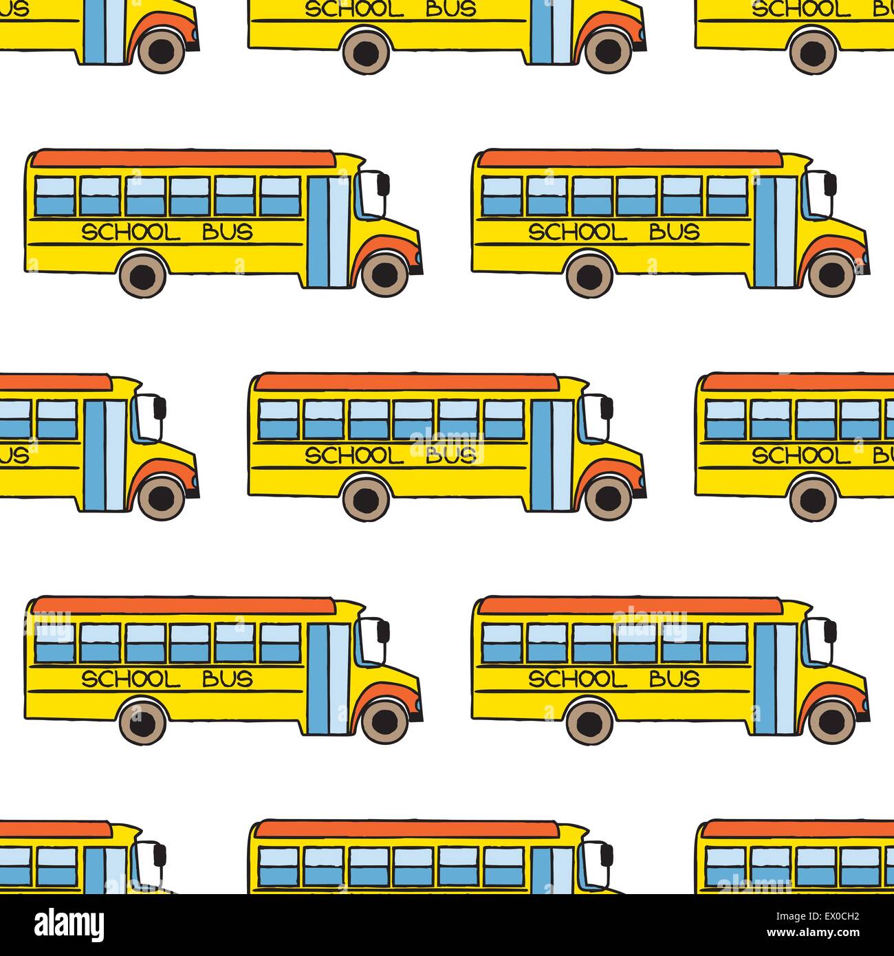 School bus seamless pattern Stock Vector Image & Art - Alamy