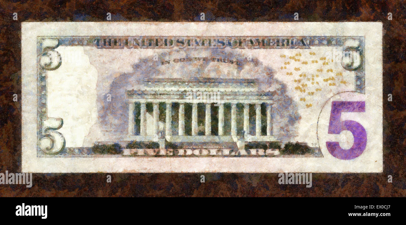 5 u s bank note hi-res stock photography and images - Alamy
