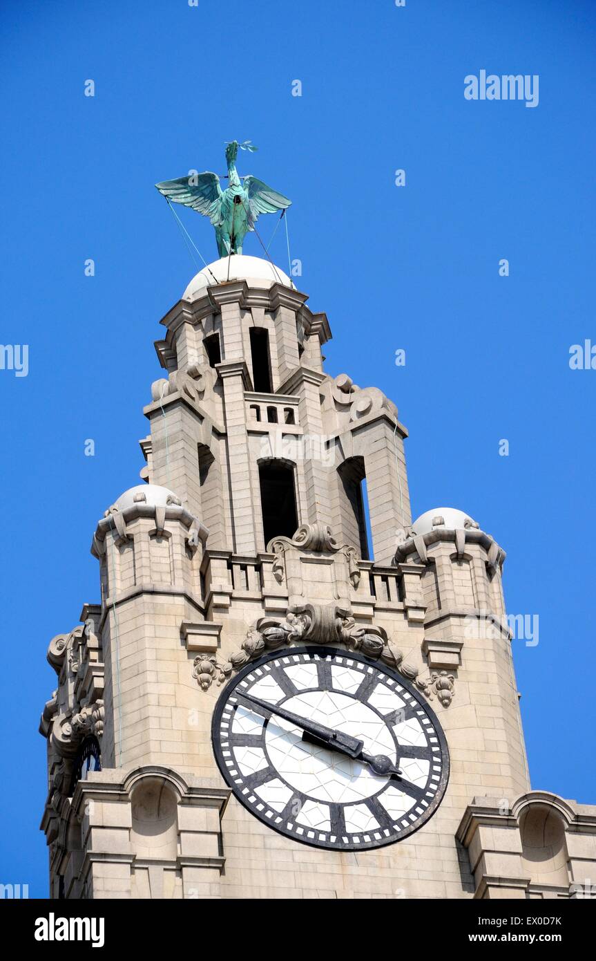 The Royal Liver Building clock tower and Liver Bird at Pier Head ...