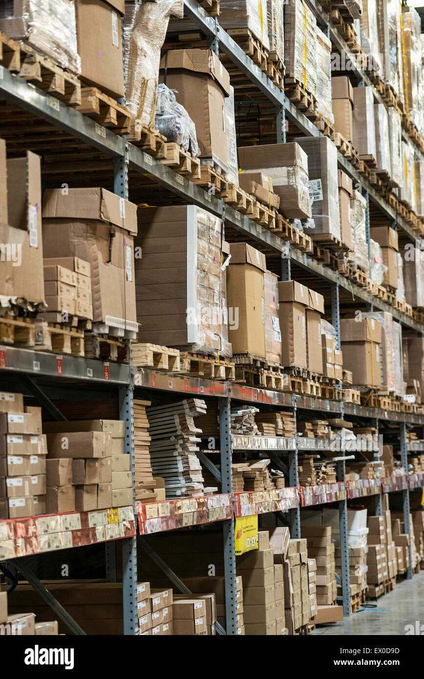 Warehouse storage of retail merchandise Stock Photo - Alamy