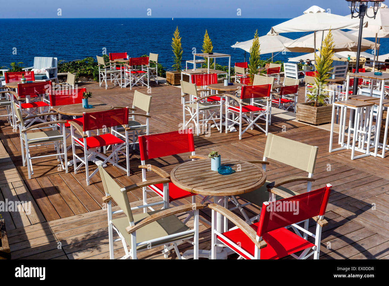 Sea view Taverna Rethymno Crete Greece taverna summer dining table ...
