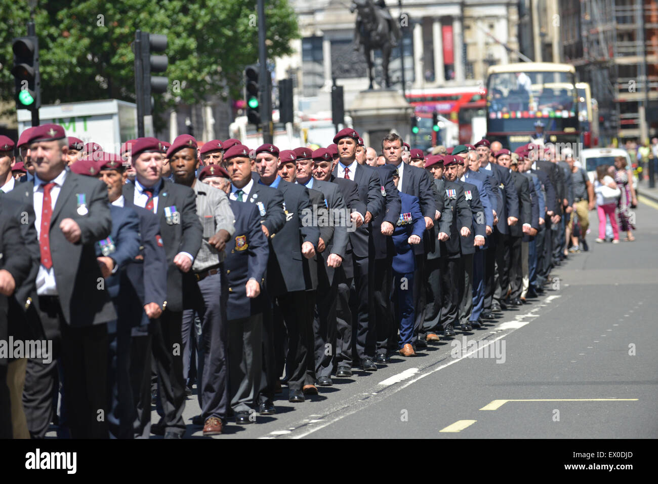 A march takes place on Whitehall to campaign to recognise Falklands ...