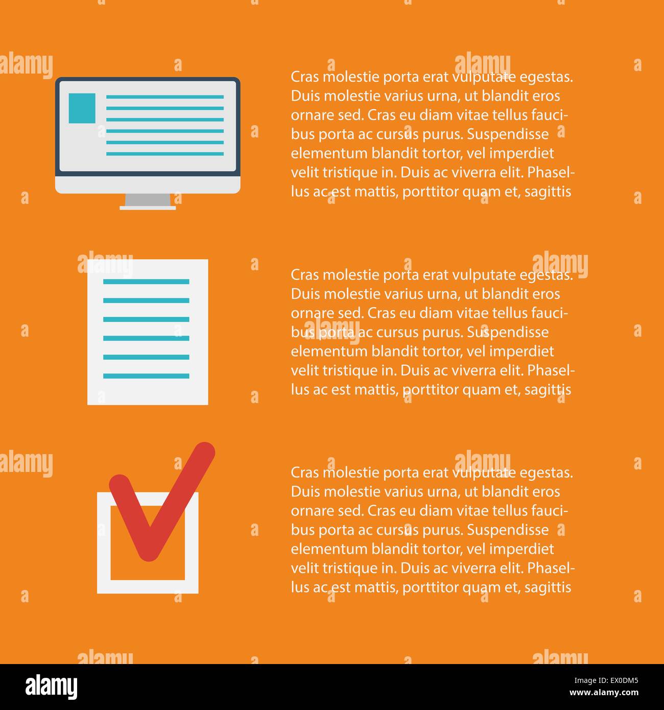 Flat concept of documents for business - vector illustration Stock ...