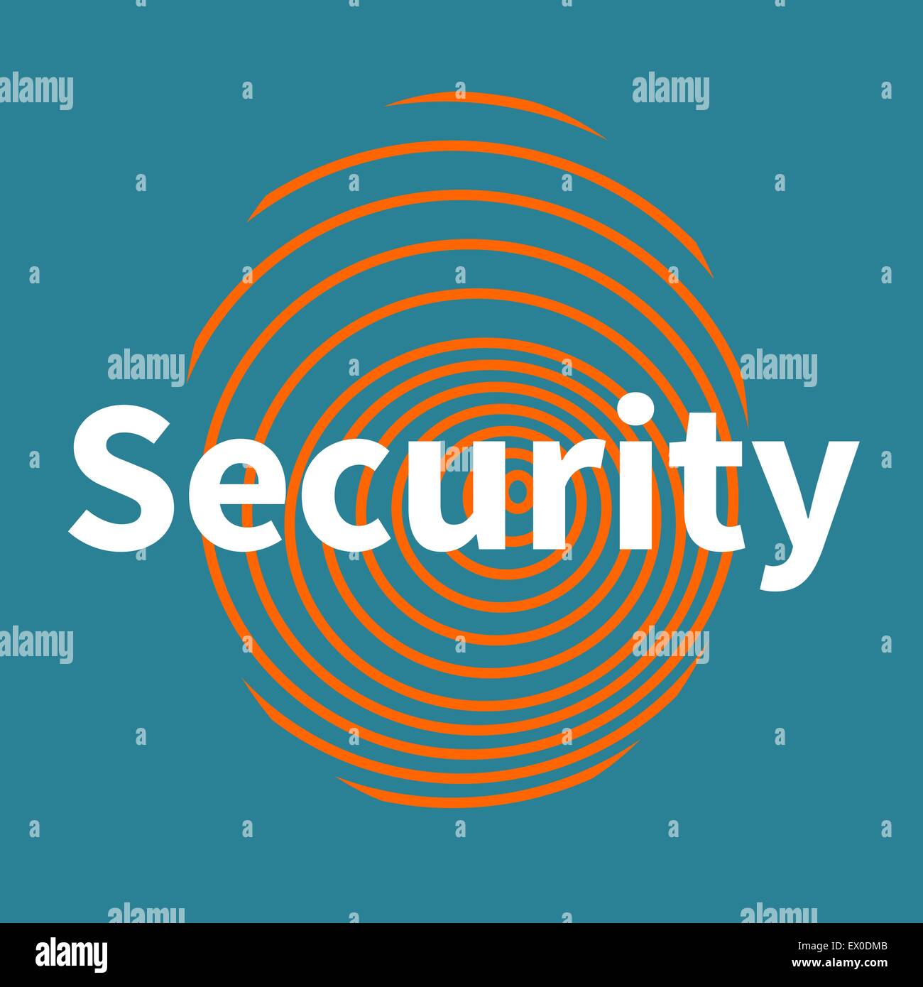 Fingerprint icon with security text Stock Vector Image & Art - Alamy