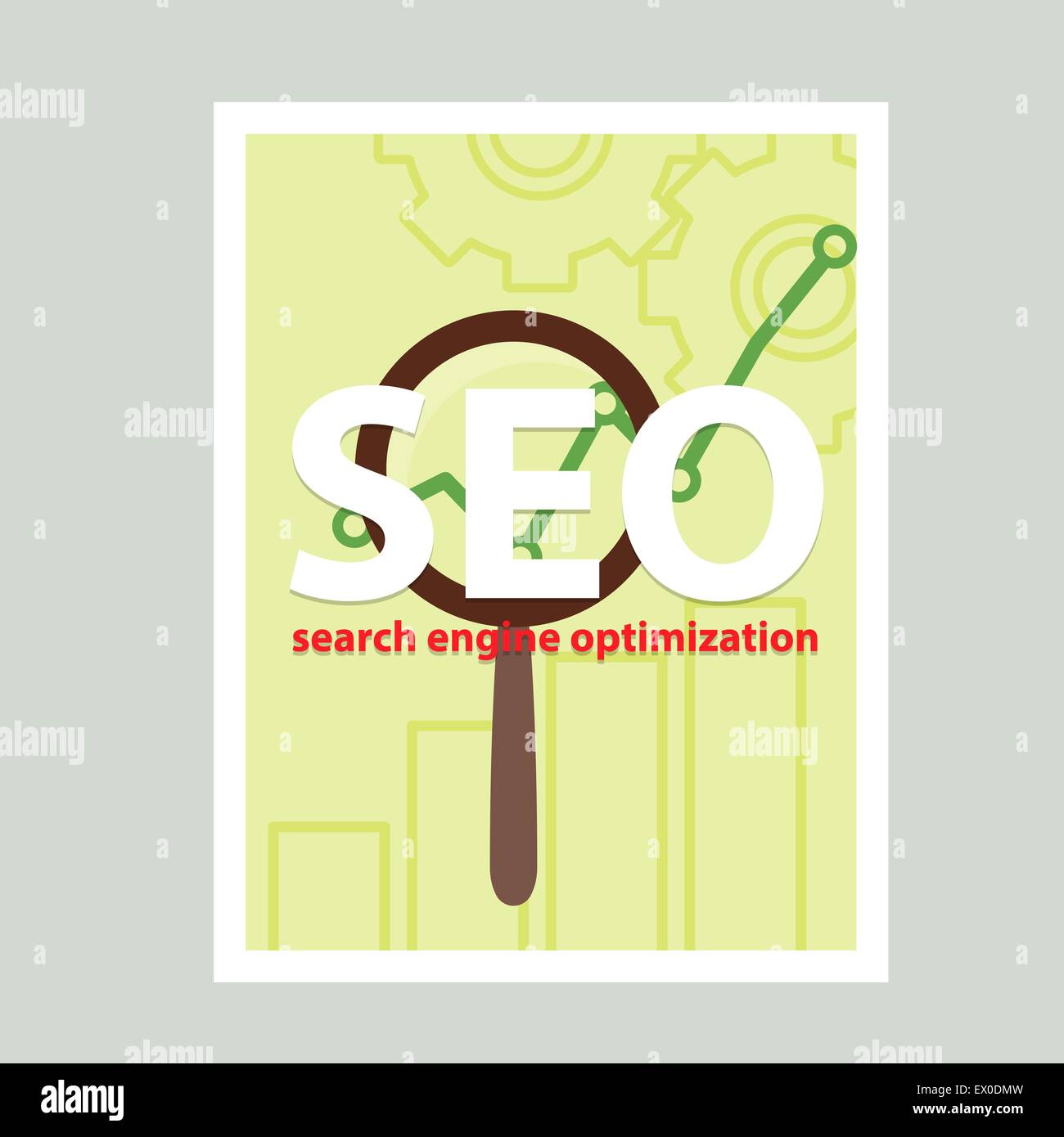 Search engine flat illustration with magnifying glass. Eps10 Stock ...