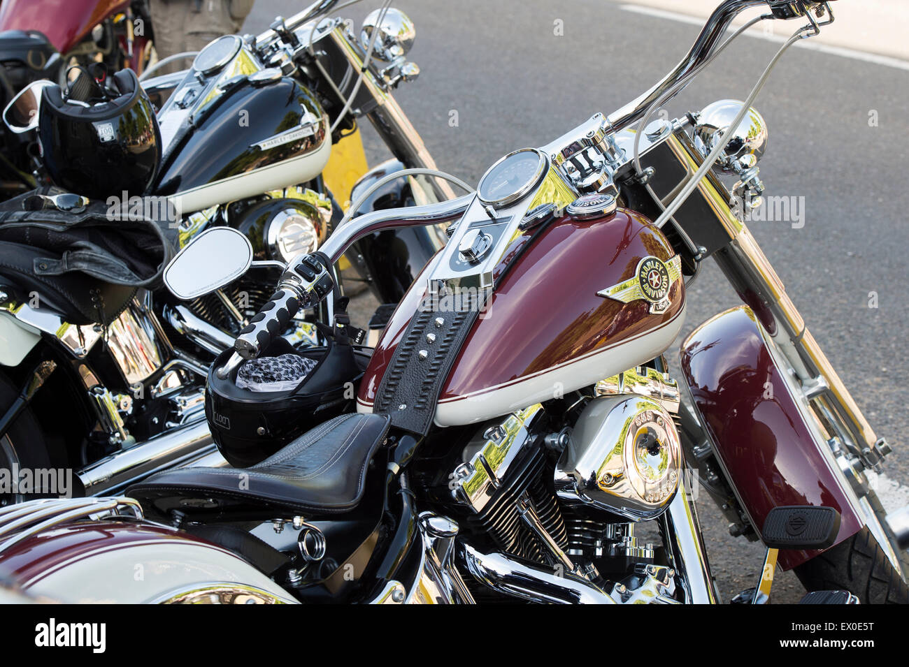 Two Harley Davidson motorcycles Stock Photo - Alamy