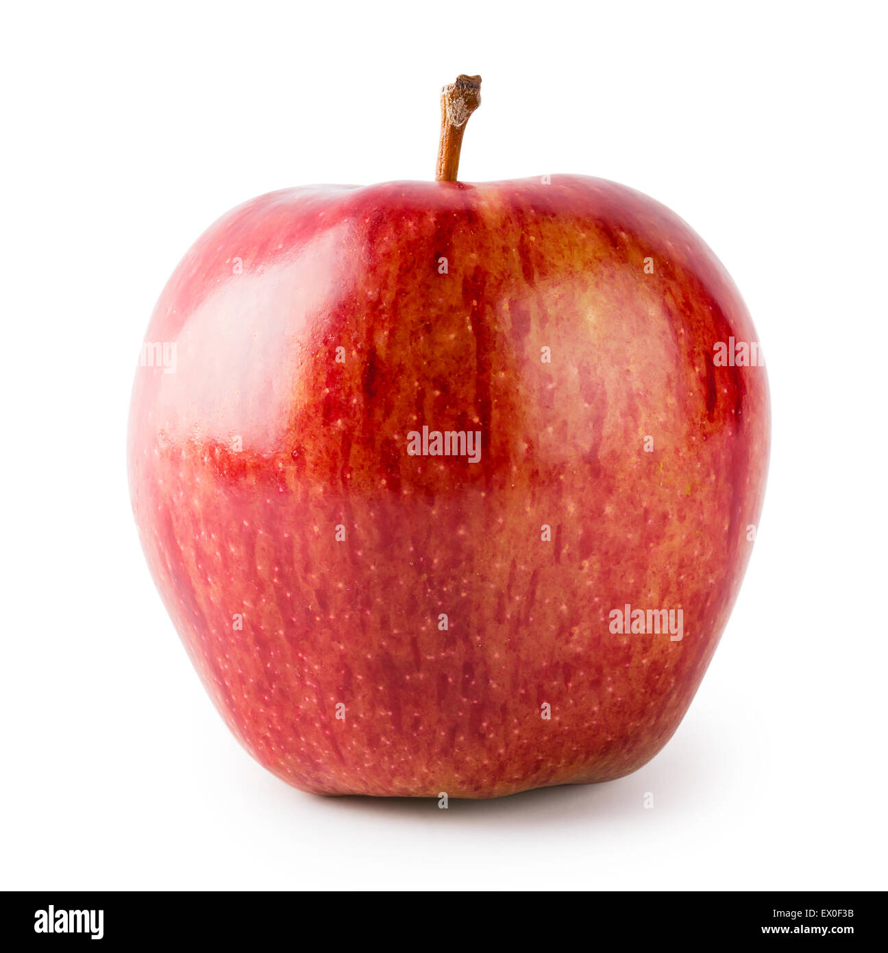 Bright red juicy apple isolated on white background Stock Photo - Alamy