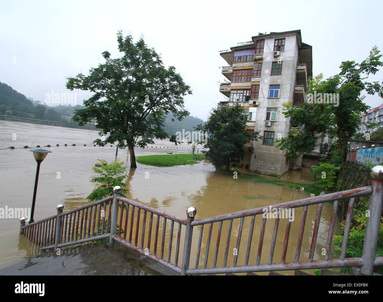 Nanping, China's Fujian Province. 3rd July, 2015. The ground floor of a ...