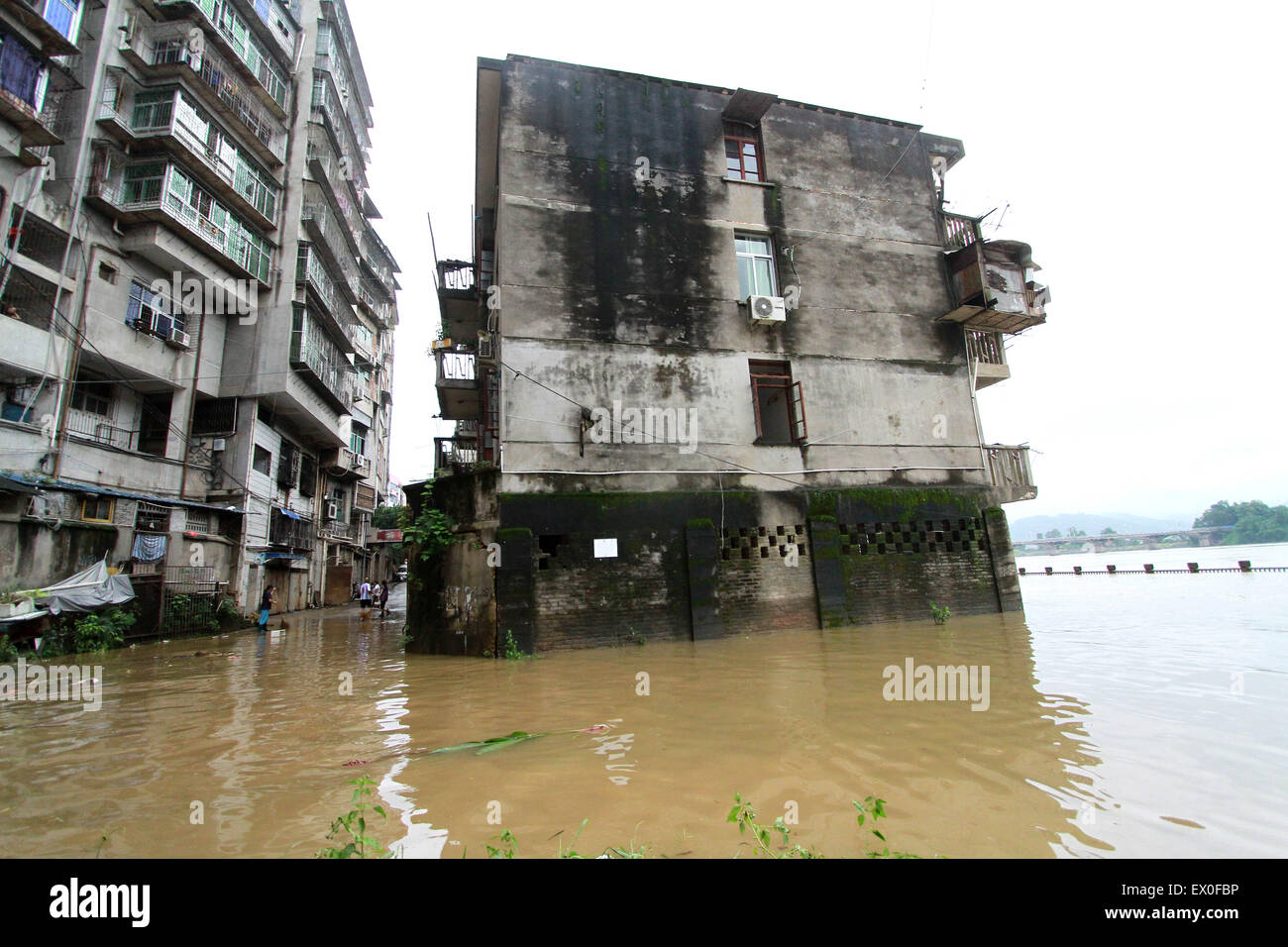 Nanping, China's Fujian Province. 3rd July, 2015. The ground floor of a ...