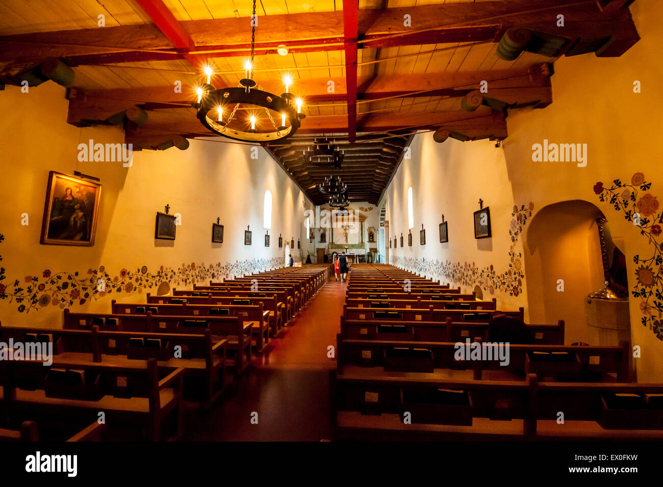 Inside the church at Mission San Luis Obispo de Tolusa in San Luis ...