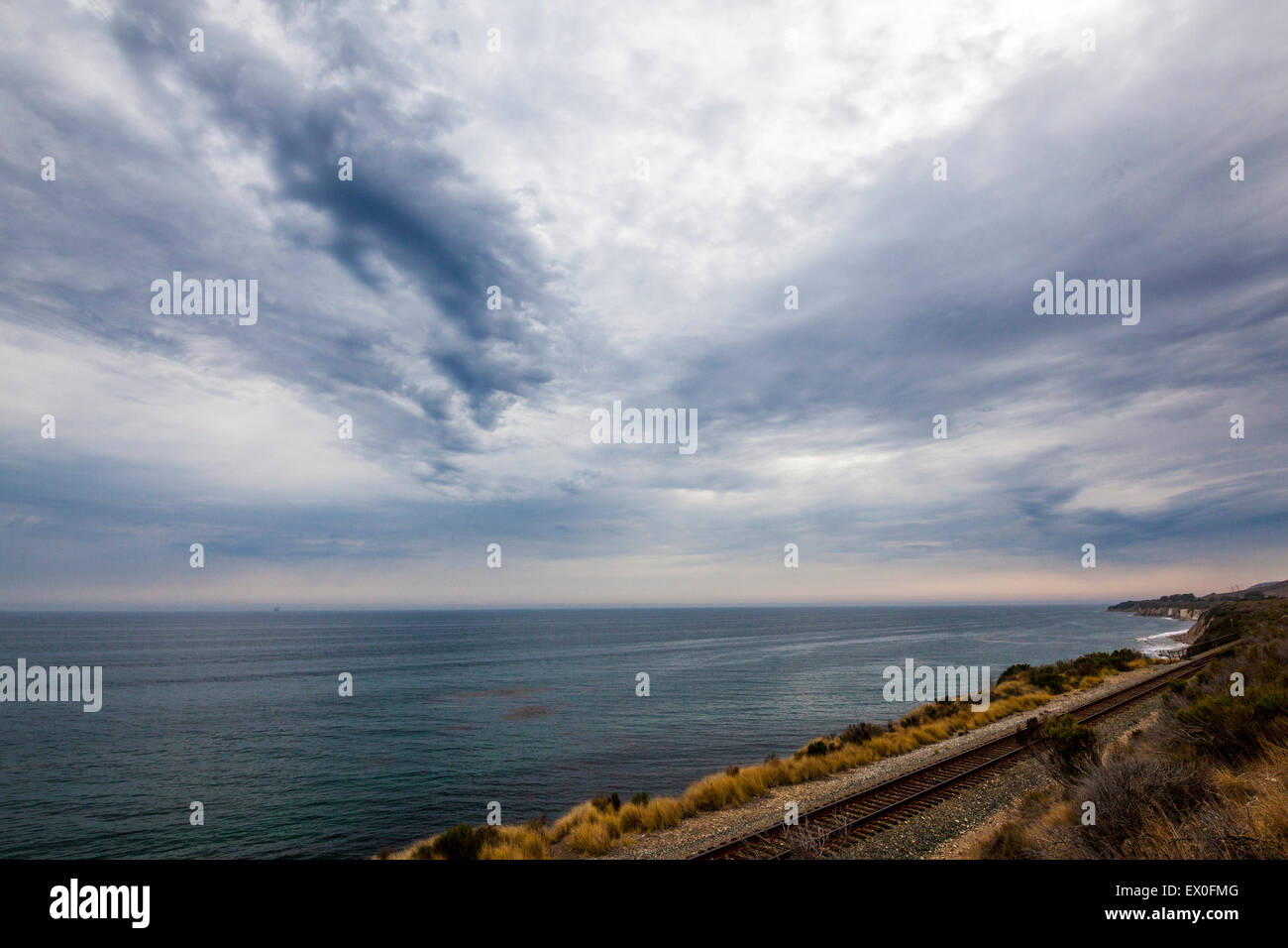 The California Coastline at Refugio State Beach where an oil spill ...