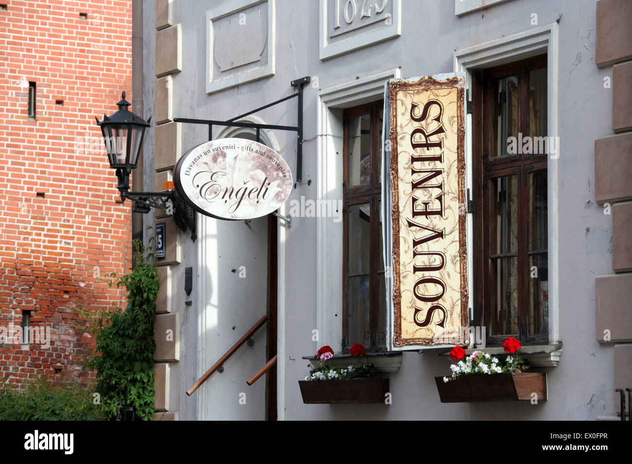 Souvenir Shop near the Swedish Gate in Riga Stock Photo - Alamy